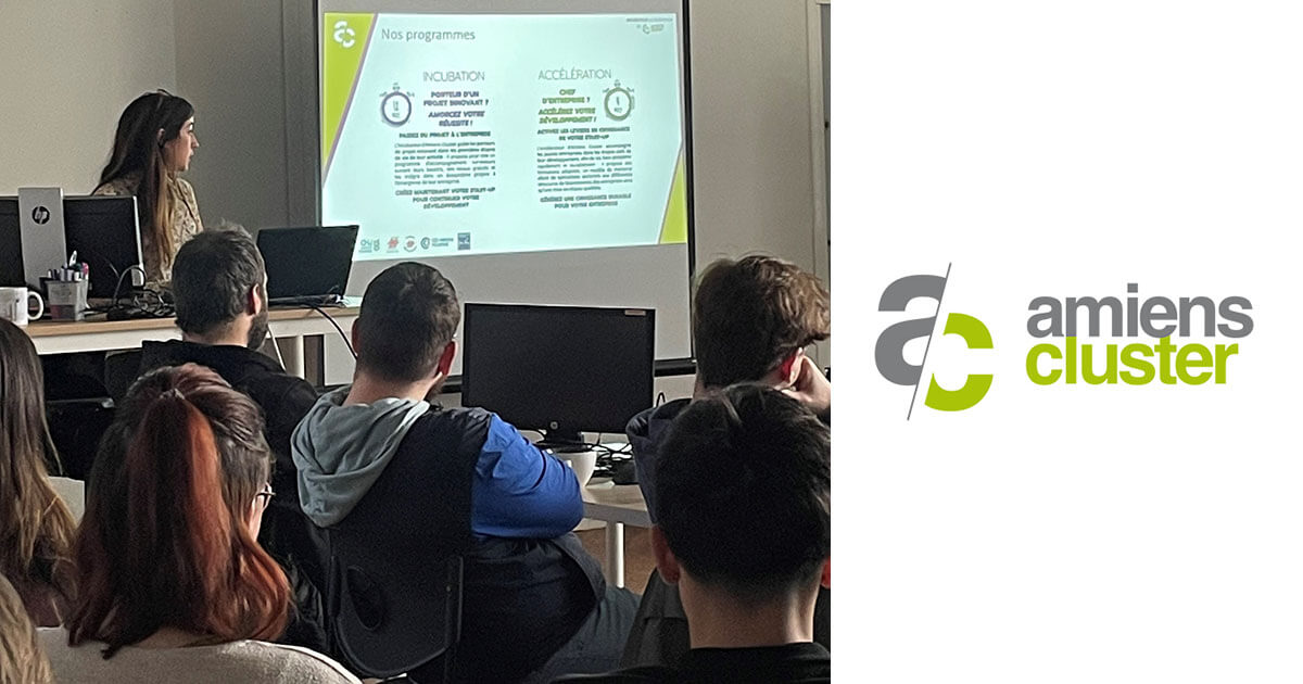 Présentation de l'association Amiens Cluster aux apprenants de La Manu